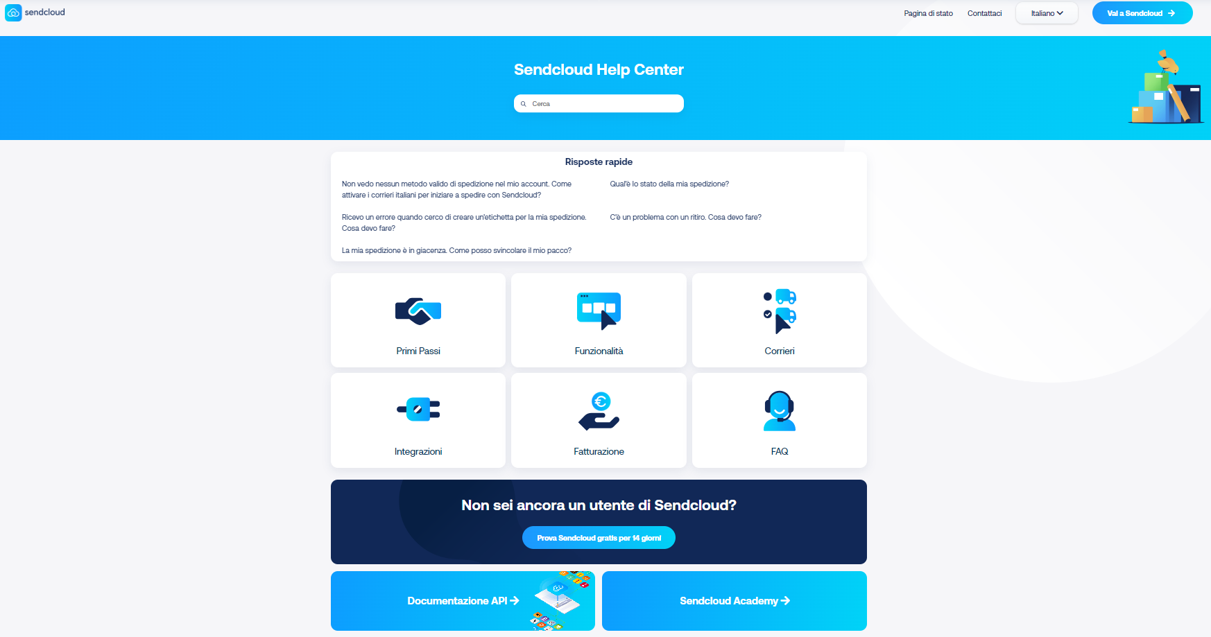 Come ricevere assistenza da Sendcloud – Sendcloud Help Center